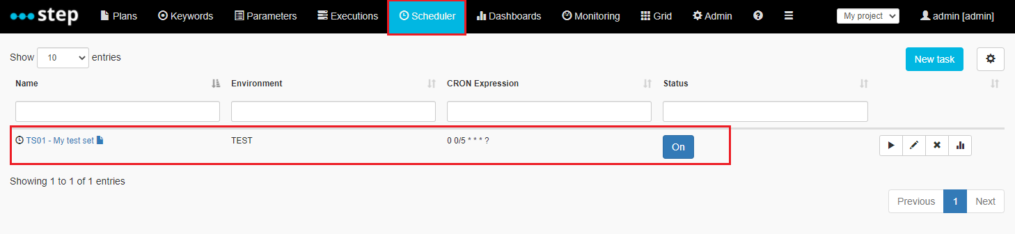 Executions | Exense Resource Repository