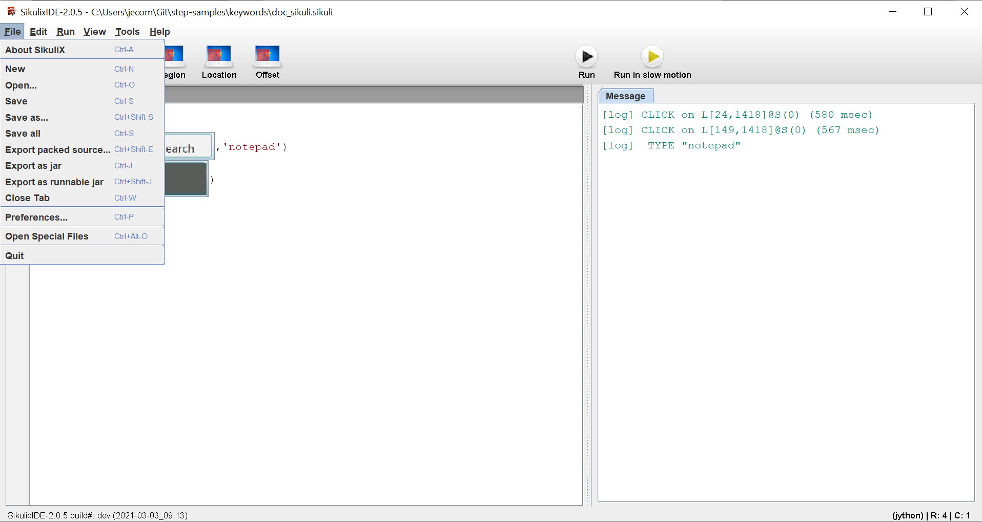 SikuliX Plugin | Exense Resource Repository