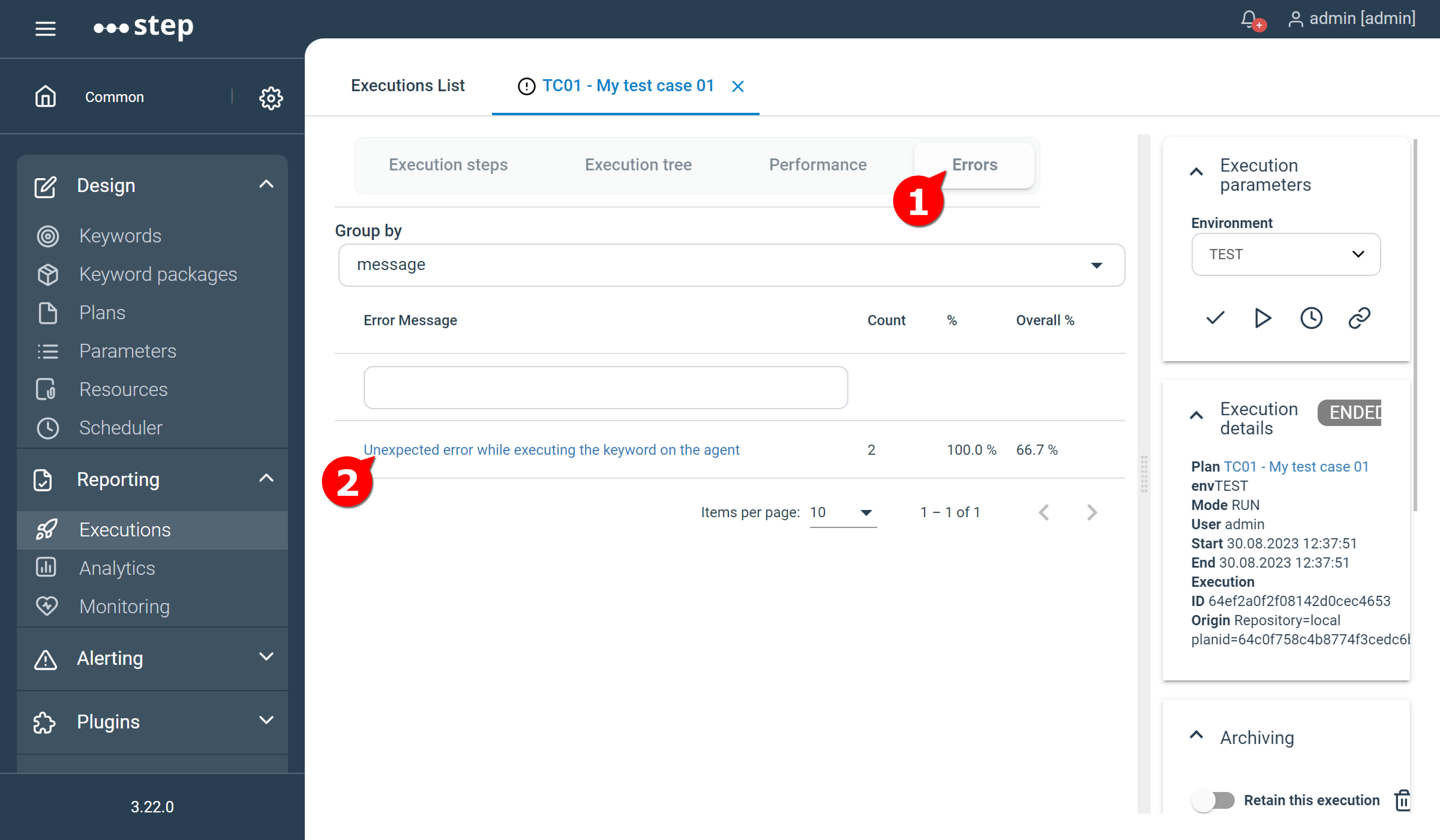 Reporting | Exense Resource Repository