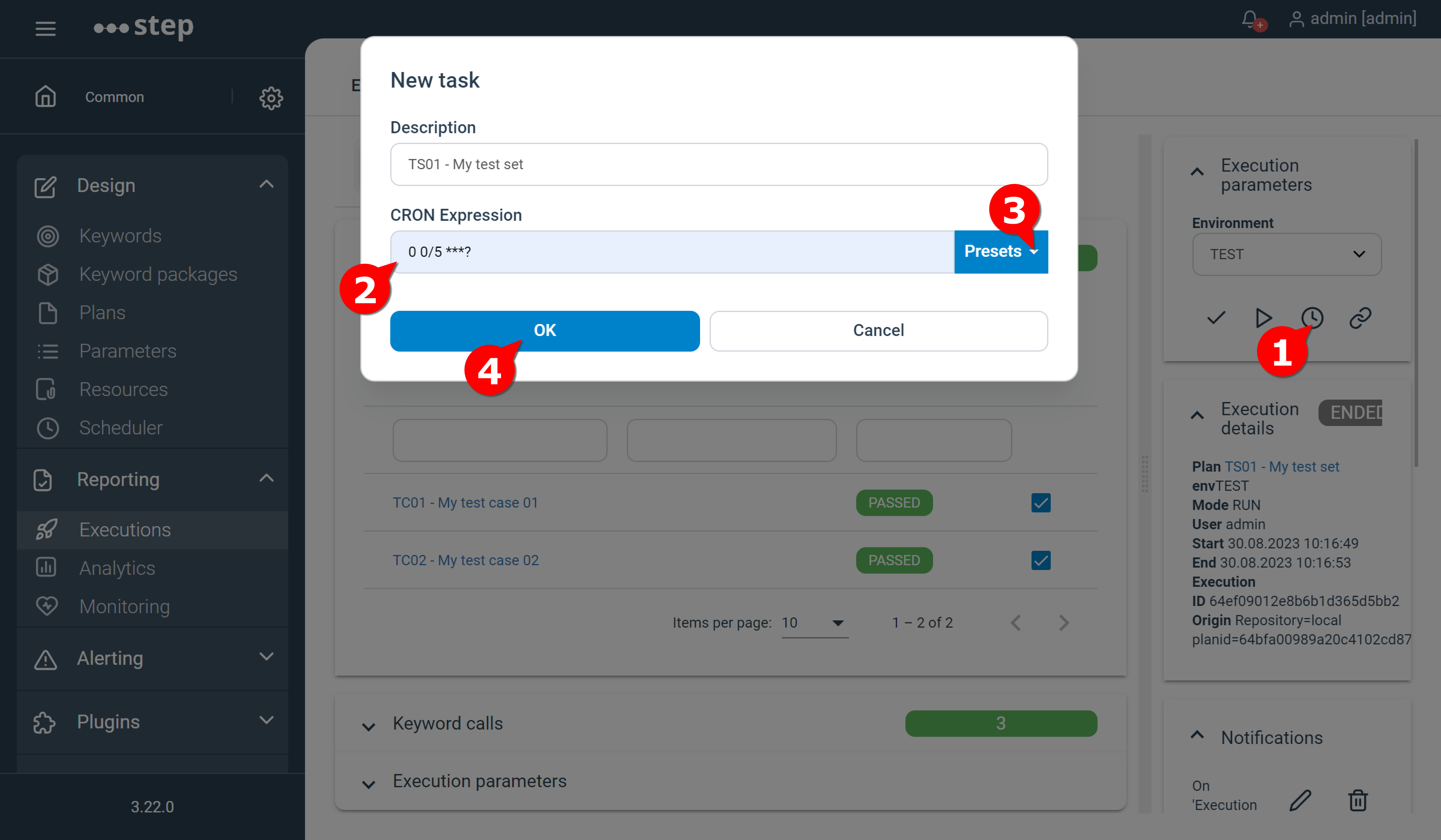 Executions | Exense Resource Repository