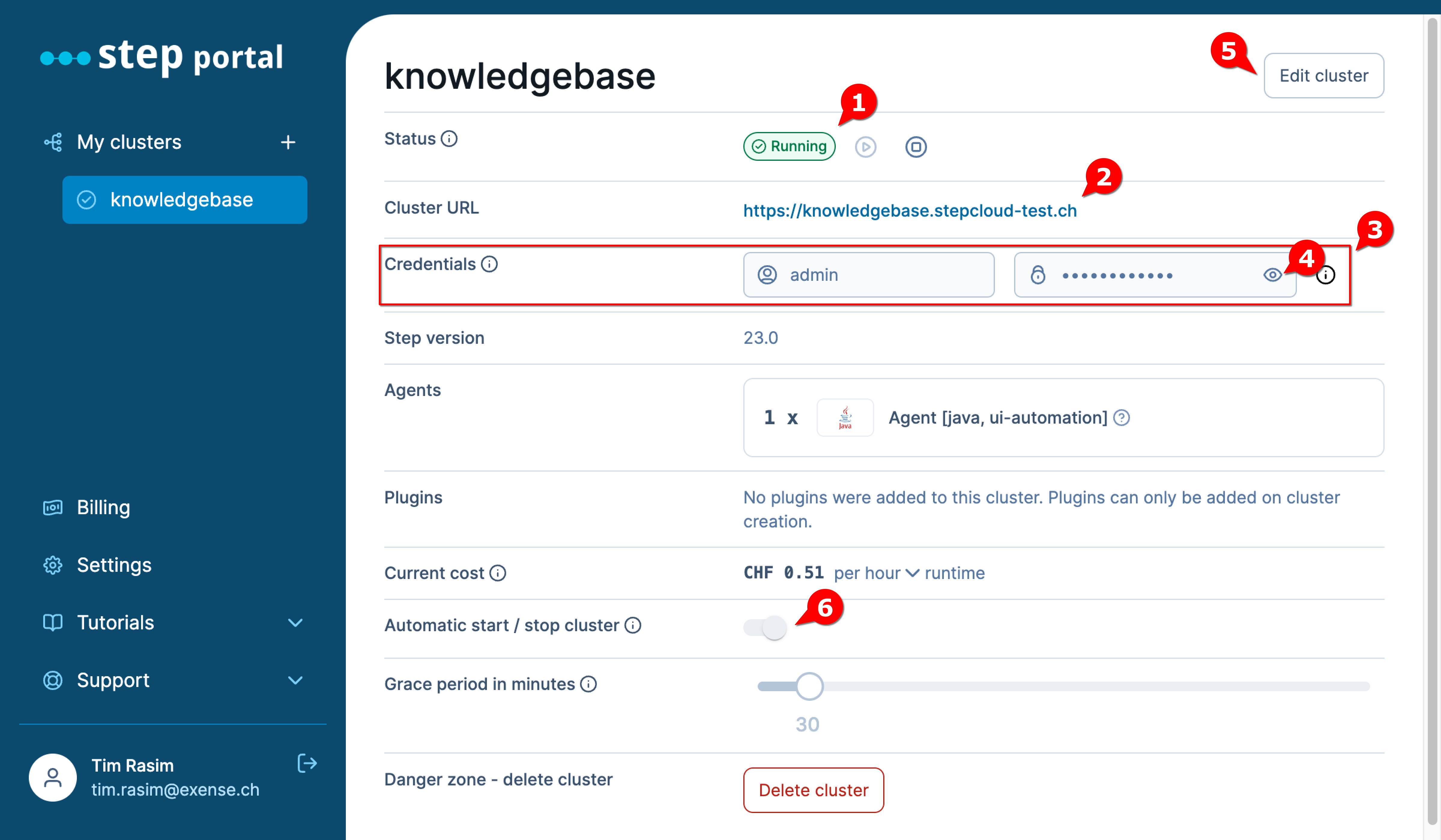 Step SaaS quick setup | Exense Resource Repository