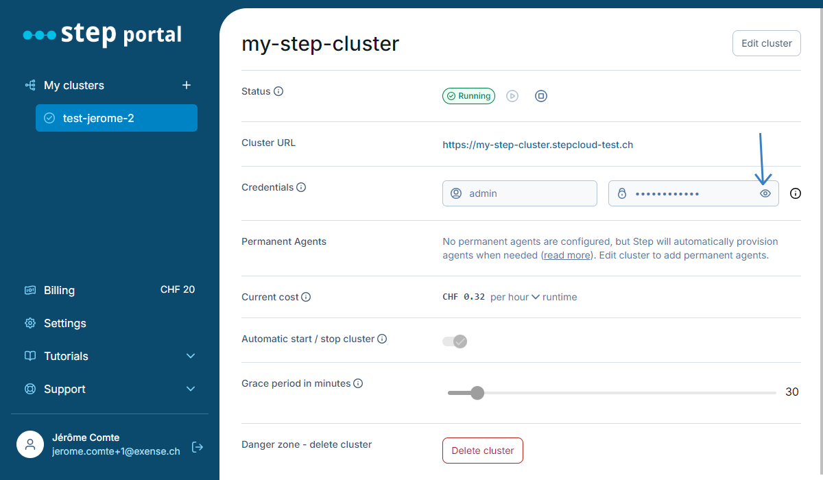 Step SaaS quick setup | Exense Resource Repository