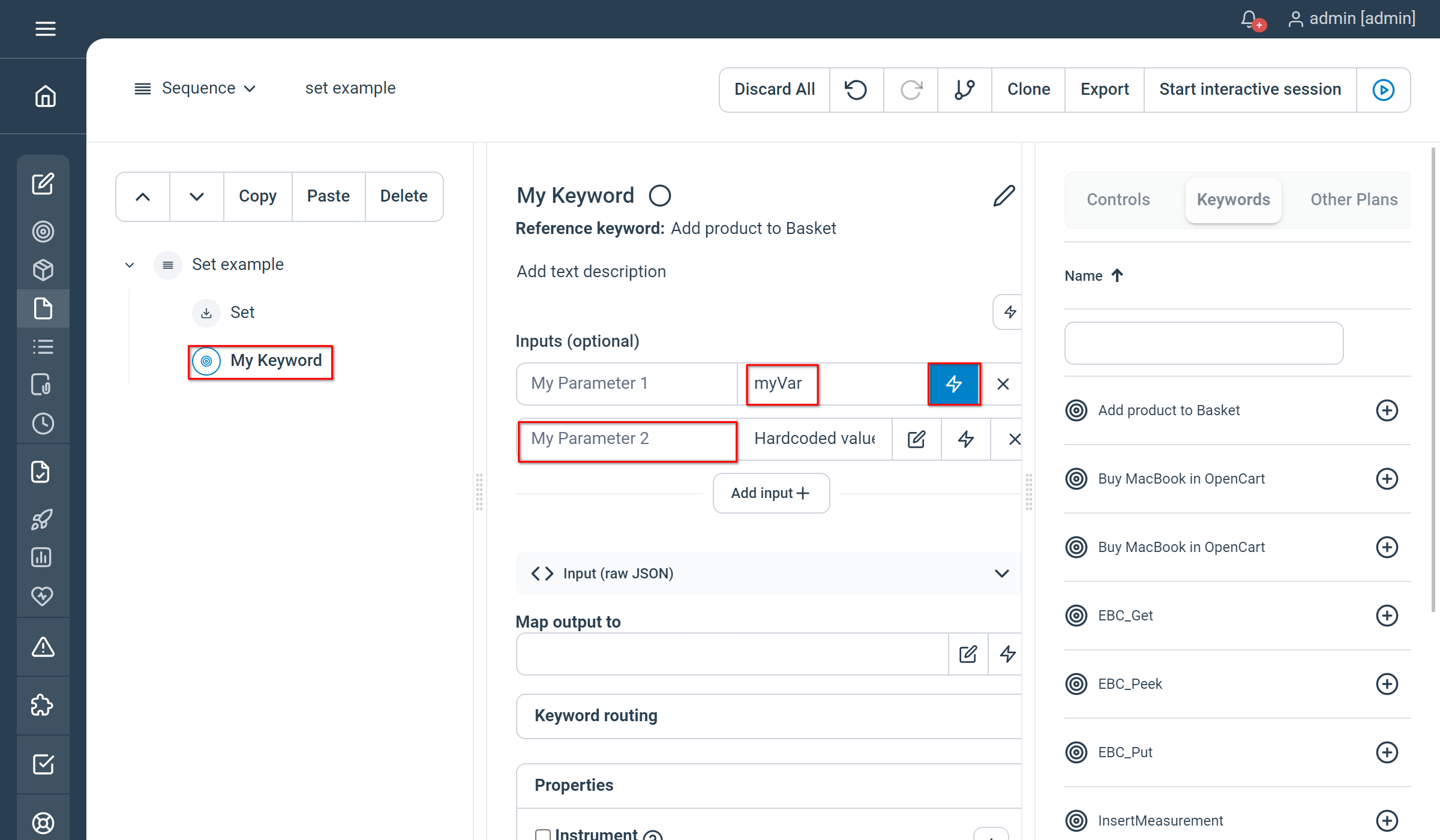 Using variables in Plans | Exense Resource Repository